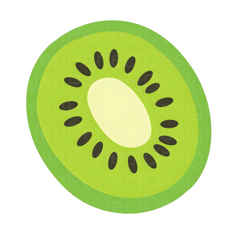Kiwi SVG Clipart, Tropical Fruit SVG, Kiwi Slice SVG File for Cricut ...