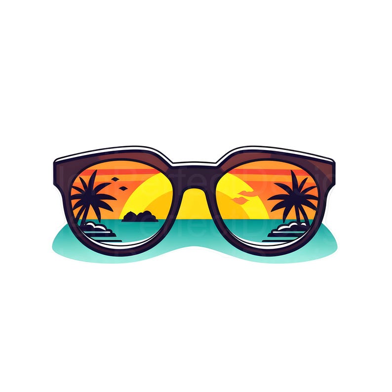Sunglass SVG Clipart, Summer Accessory SVG for Cricut and Crafts - Etsy