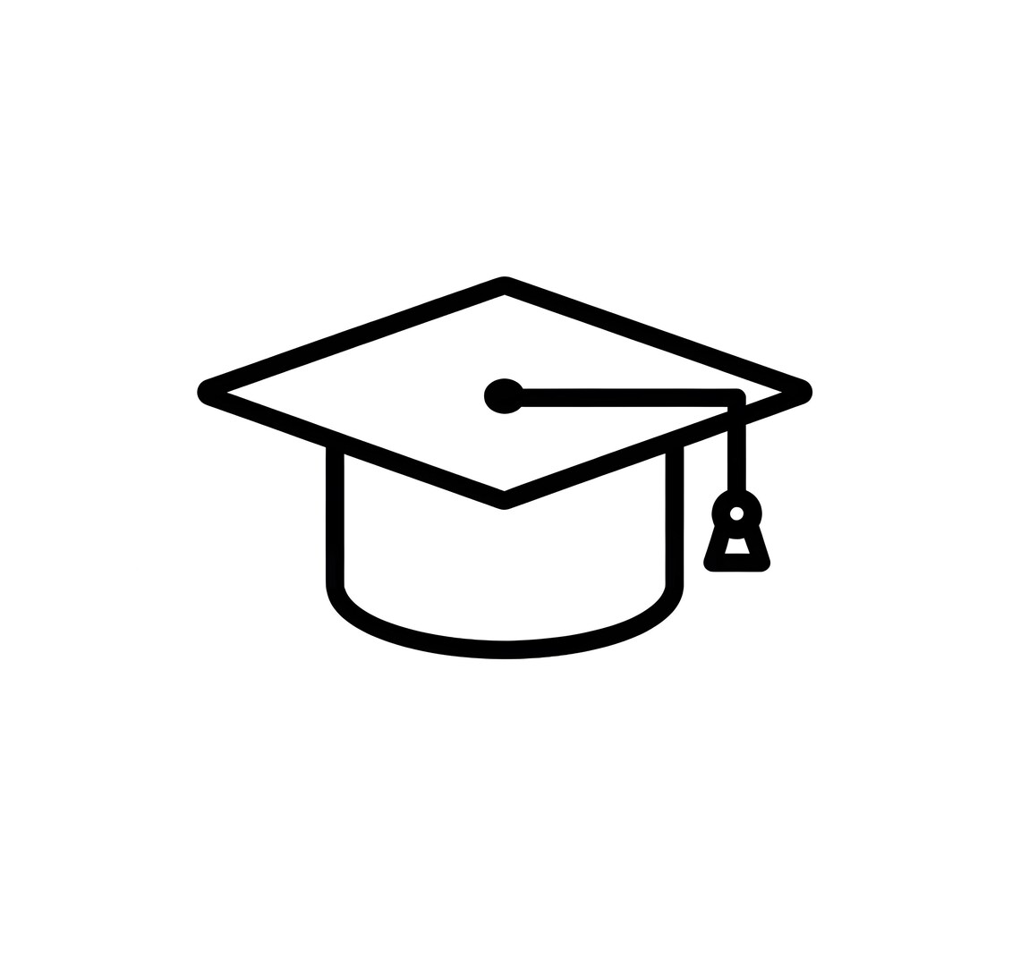Graduation Cap Outline SVG PNG Line Art Vector Black and White for ...