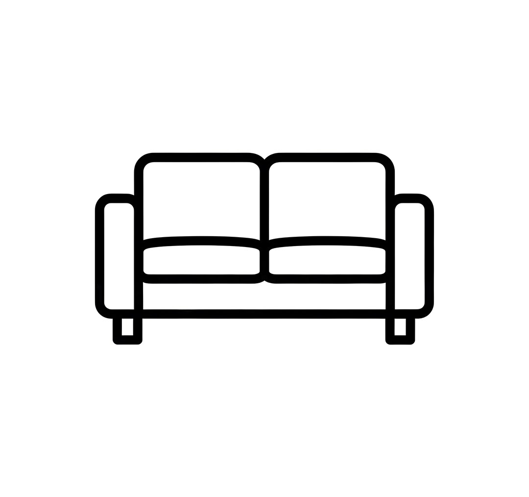 Couch Outline SVG PNG Line Art Vector Black and White for Cricut - Etsy