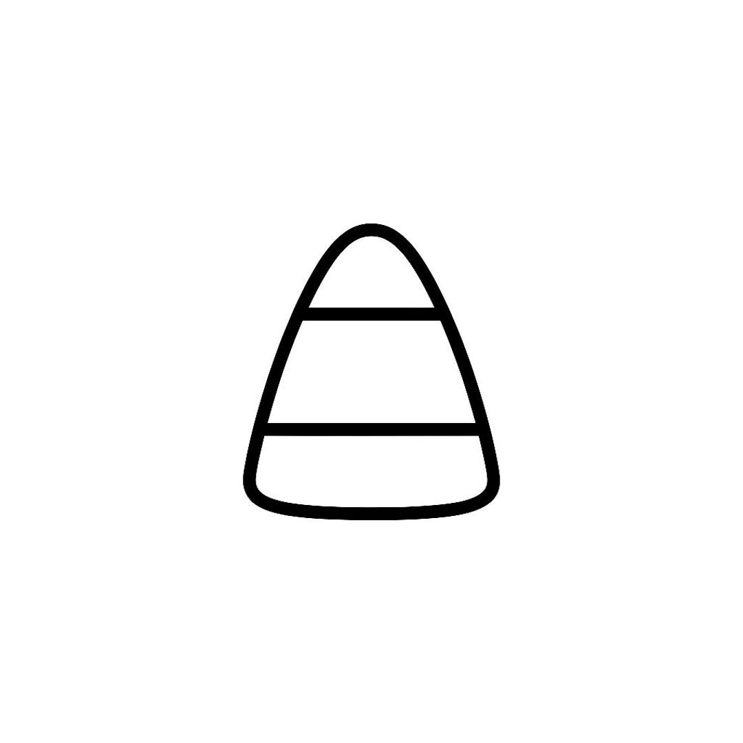 Candy Corn SVG Outline PNG Line Art Vector Black and White for Cricut ...