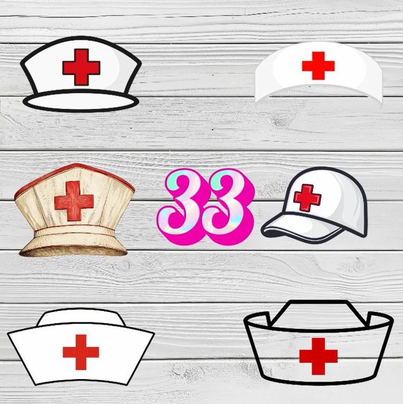 Nurse Cap Clipart, Nurse Hat PNG Transparent Background - Etsy