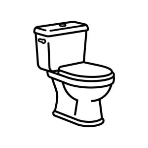 Outline Toilet Line Art Svg - Etsy