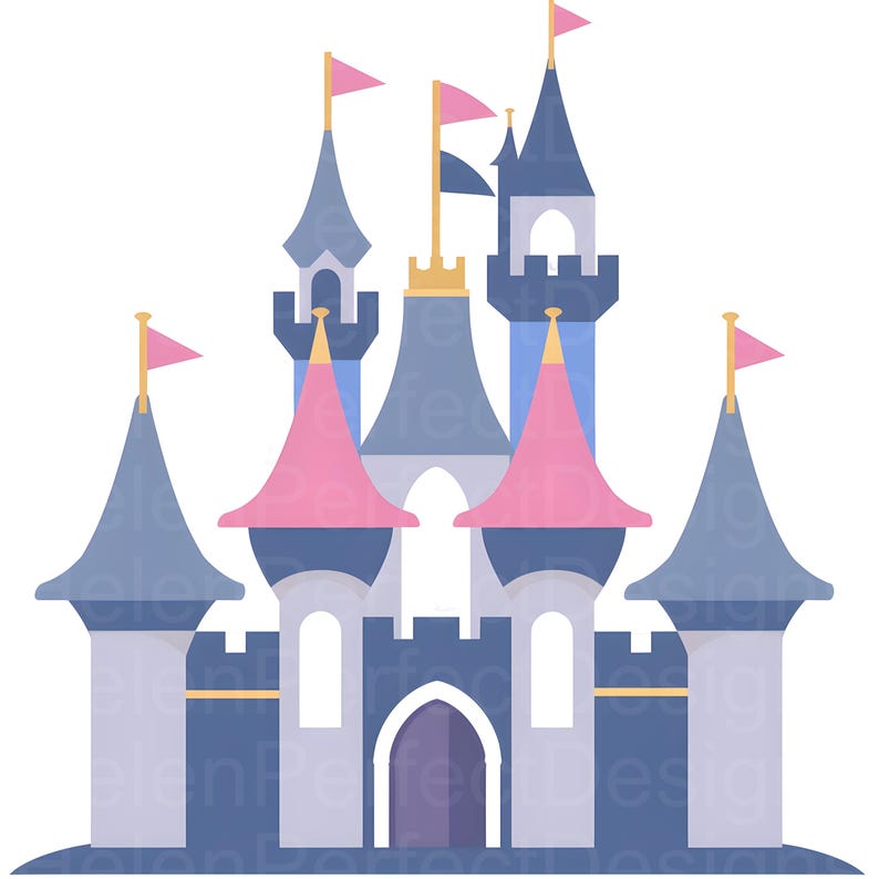 Princess Castle SVG Clipart, Royal Palace SVG File for Cricut and ...
