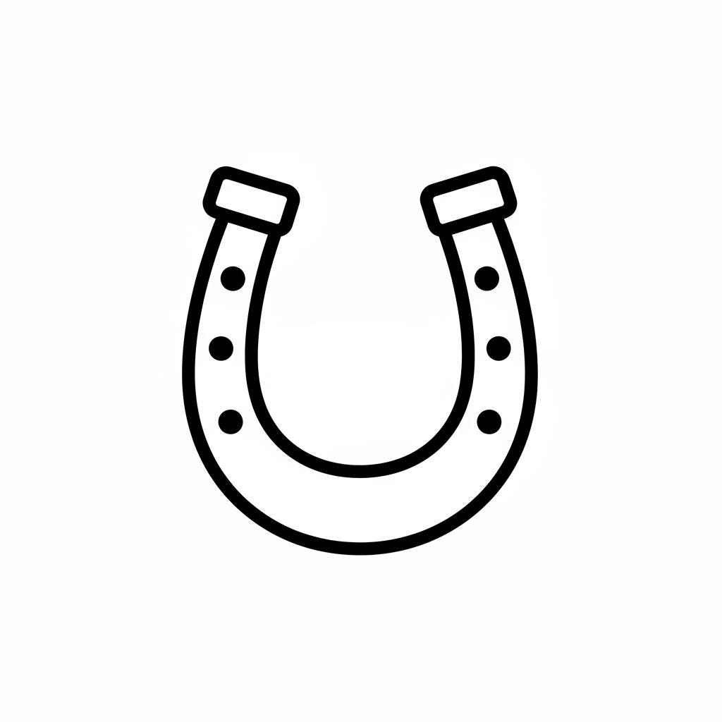 Horseshoe SVG Outline PNG Line Art Vector Black and White for Cricut - Etsy