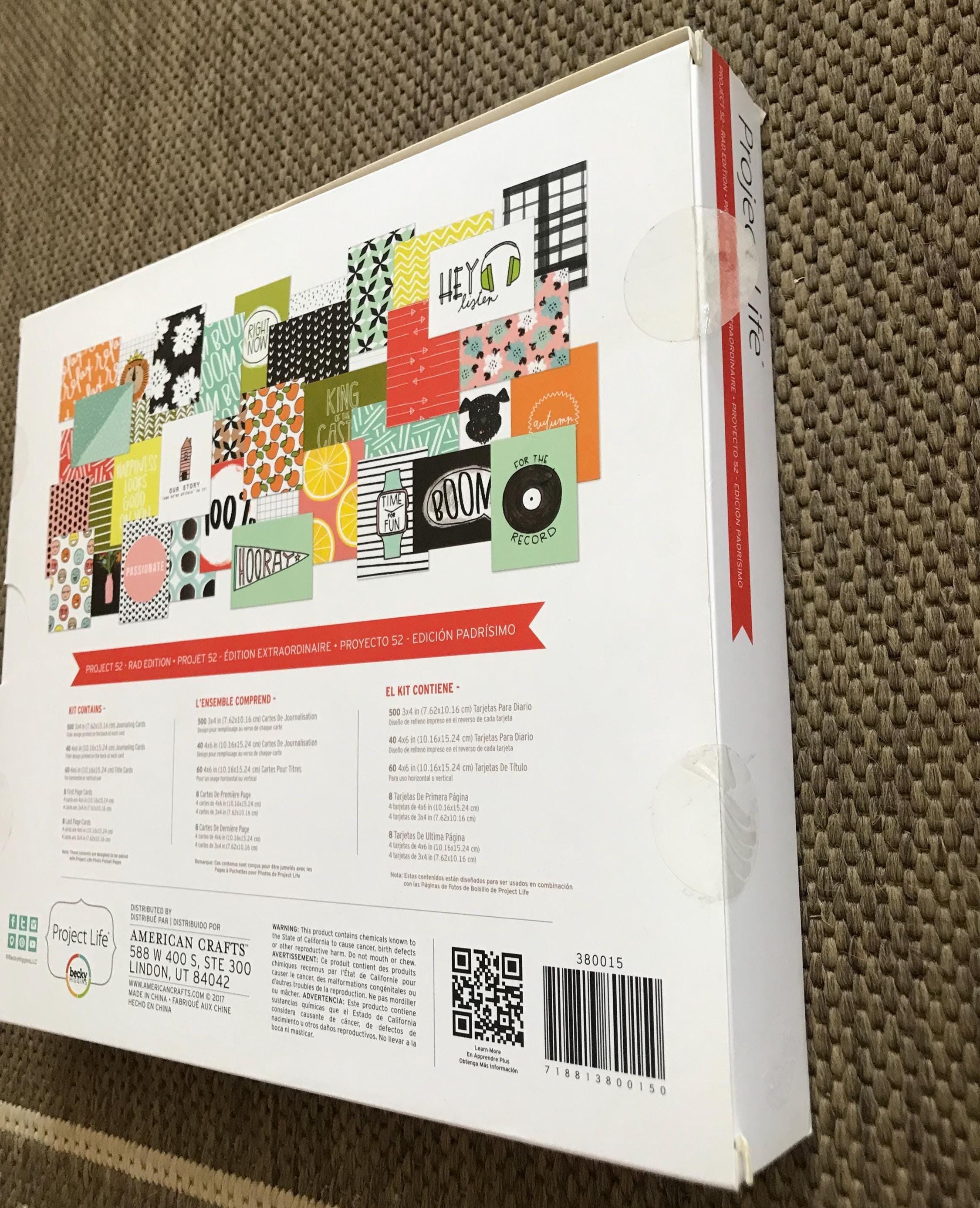 PROJECT 52 RAD Edition New/full Box 616 Cards Project Life Core Kit for ...