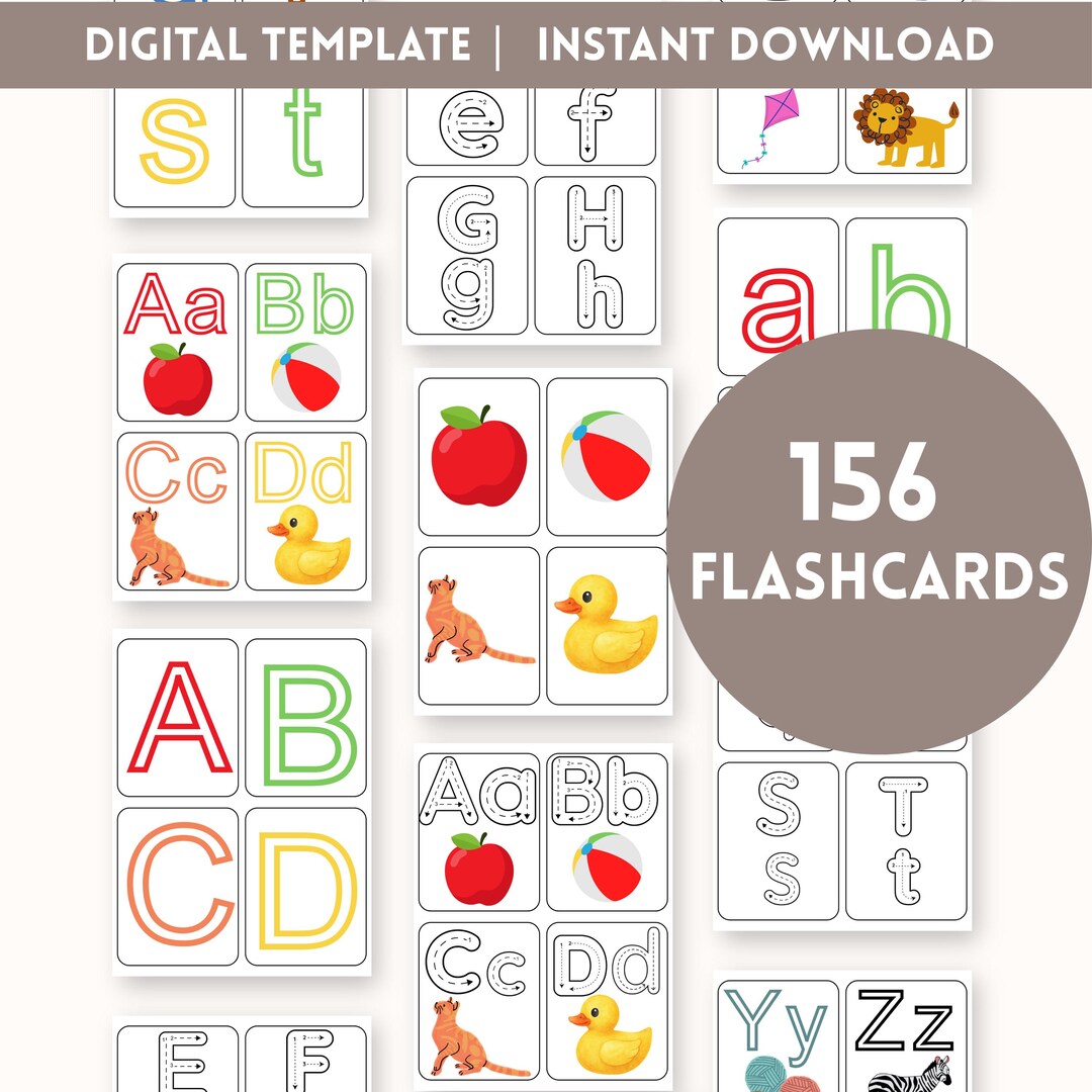 Letter Flashcard Download for Alphabet Practice and ABC Tracing ...