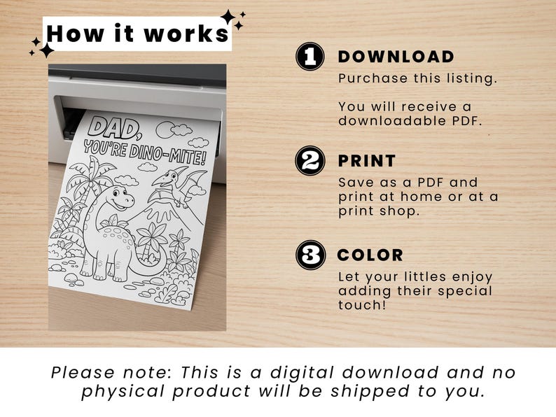 Father's Day Coloring Pages – DIY Gift for Dad (digital Download ...