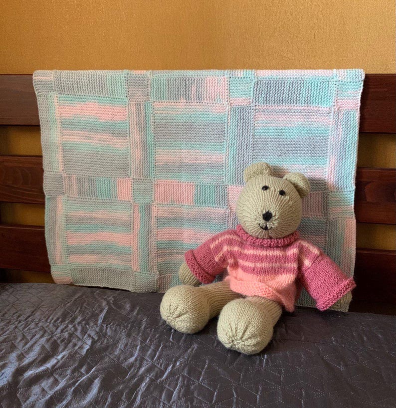 Reversible Baby Blanket Pattern, Knitting Blanket Patterns, Cozy Baby ...
