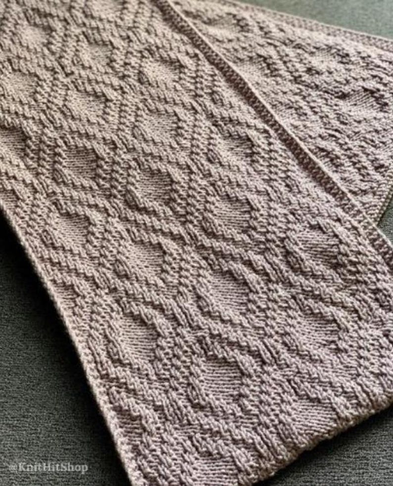Easy Knit Scarf Pattern: Shadow Reversible Unisex Design, Instant PDF ...