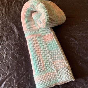 Reversible Baby Blanket Pattern, Knitting Blanket Patterns, Cozy Baby ...