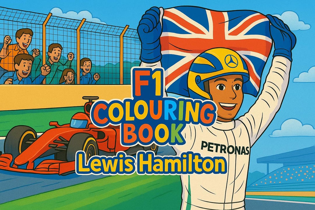 Lewis Hamilton Colouring Book : Printable PDF - Etsy