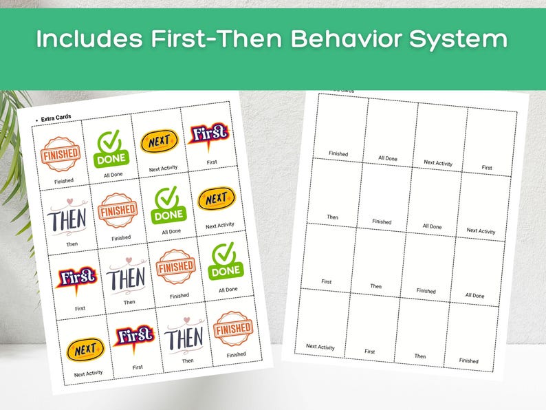 Kids Visual Routine Cards | Printable Daily Schedule | First Then ...