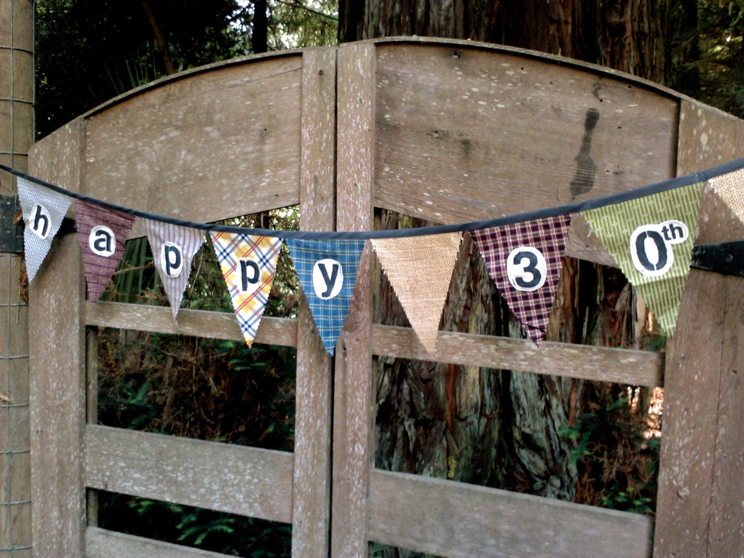 bunting-flags-camping-theme-party-smores-plaid-handmade-look-etsy