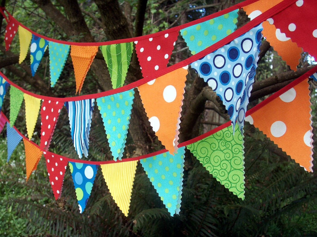 Circus Bunting Fabric Party Flags Size Small Bunting Banner Circus ...