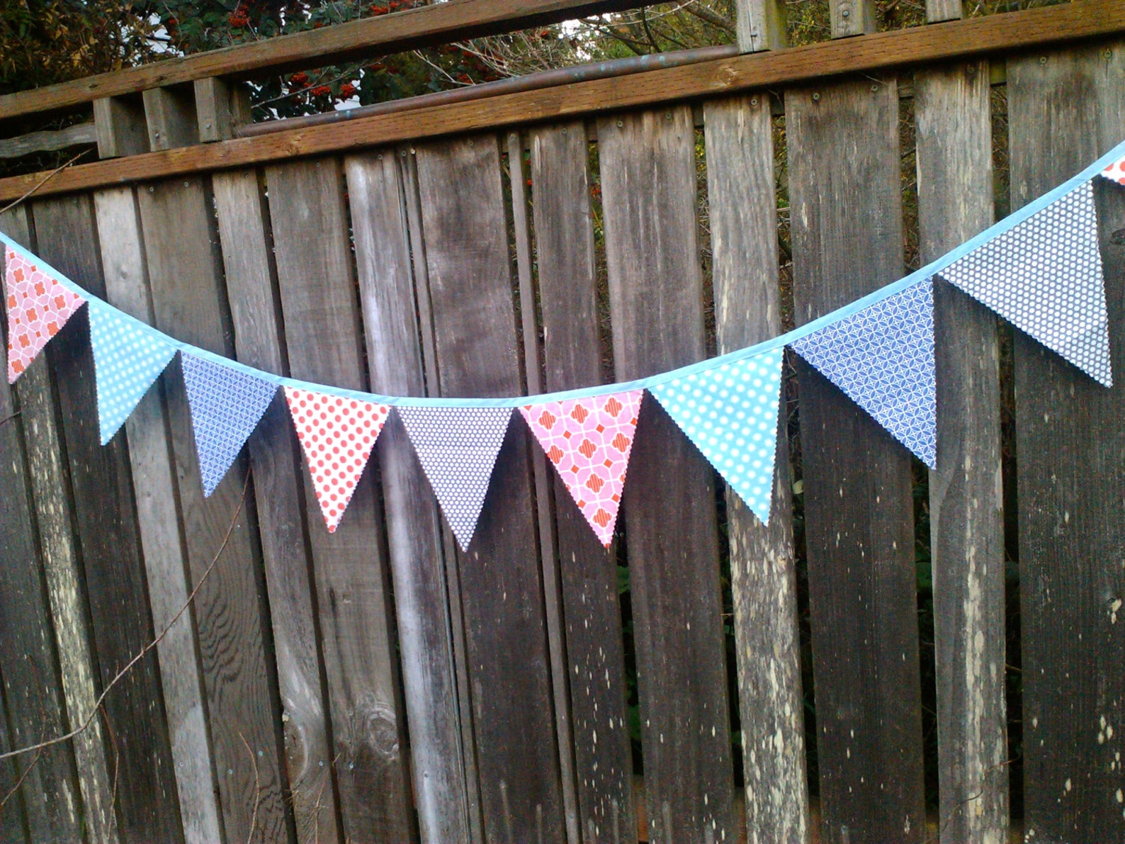 Bunting Flags Fabric Party Decoration Orchid Sky Blue | Etsy