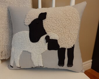 Wool Applique Pillow | Etsy