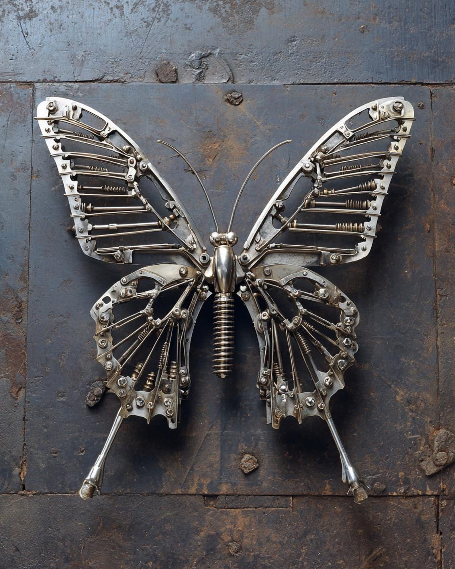 Metal Butterfly Sculpture: Printable Wall Art (digital Download Jpgs 4 ...