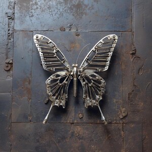 Metal Butterfly Sculpture: Printable Wall Art (digital Download Jpgs 4 ...