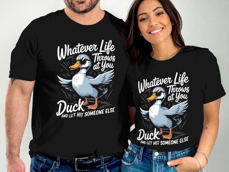 Funny Duck Quote PNG | "whatever Life Throws at You, Duck" | Cool Duck ...
