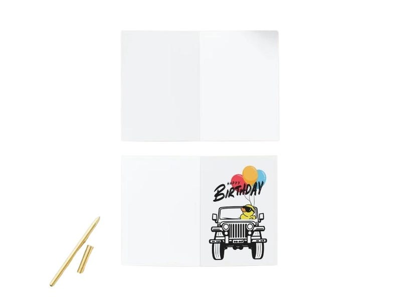 Jeep Birthday Card | Rubber Duck, Off-road Adventure (printable) - Etsy