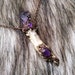 Lavender Forest Fae Amethyst and Antler Wand Pendant - Etsy