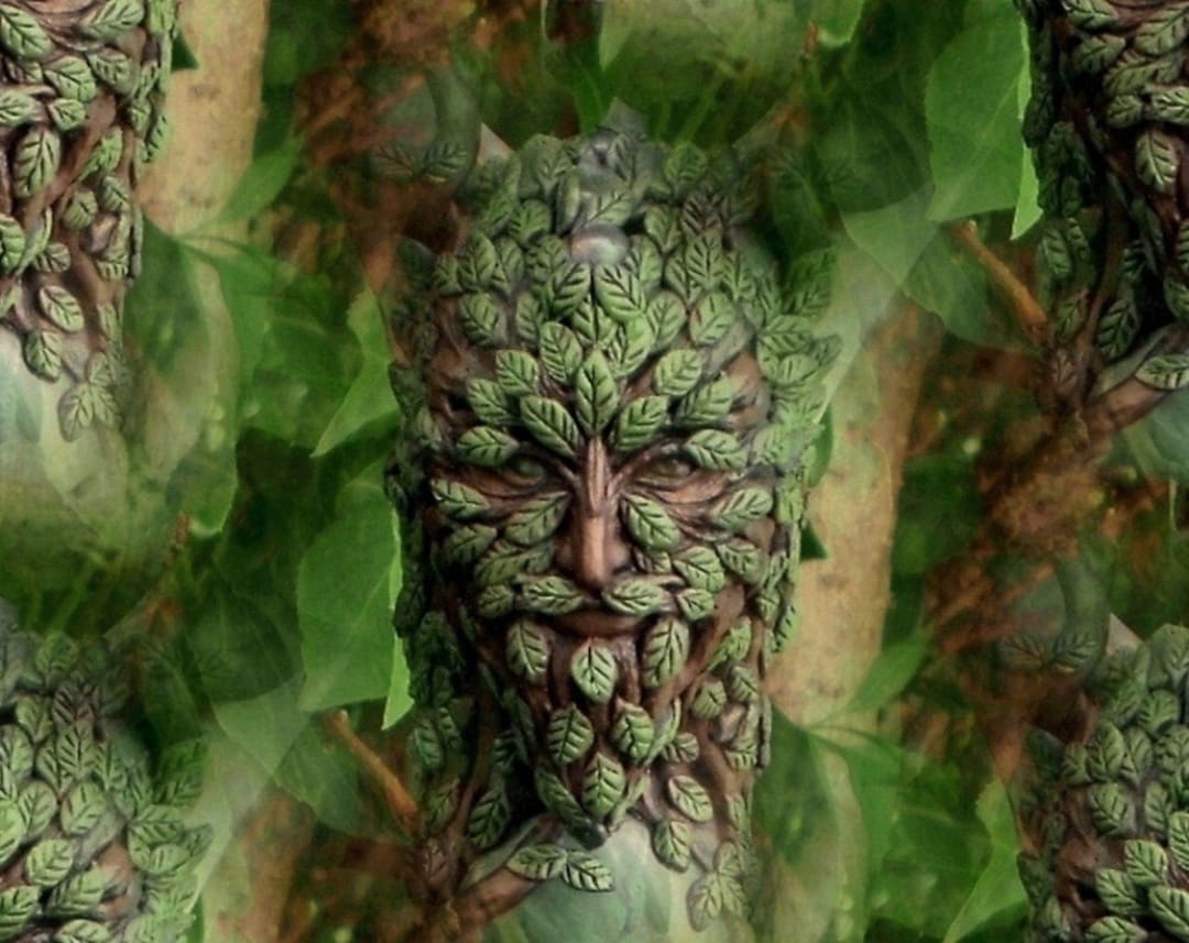 The Green Man nature Spirit Fridge Magnet flat Printed - Etsy