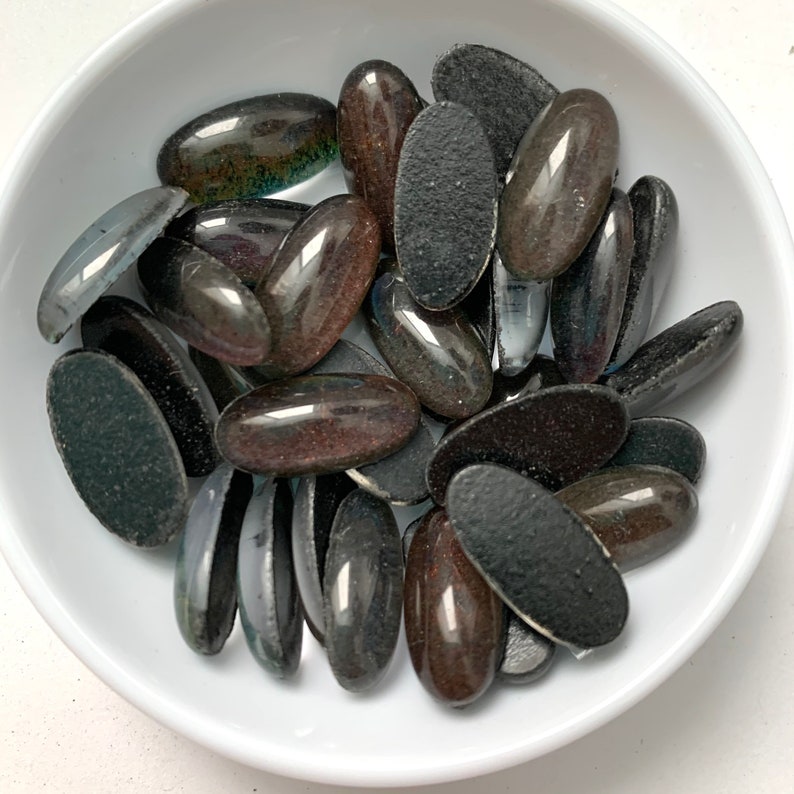 Vintage Mood Stones Stone Cabochons 18x9 Color Change Glass - Etsy