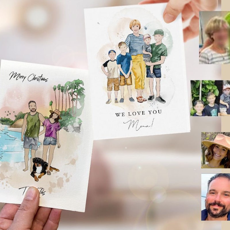 Hand Drawn Cards - Etsy