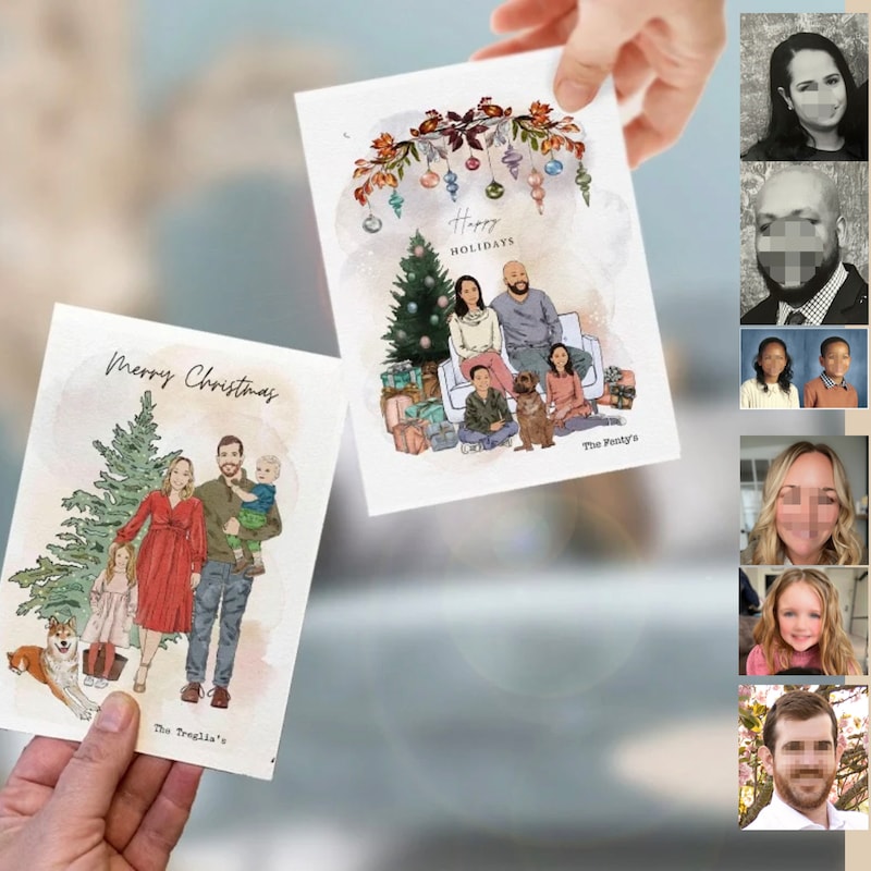Custom Christmas Cards - Etsy