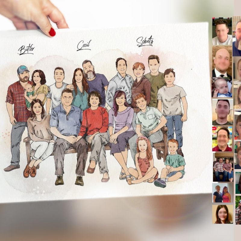 Extended Family Portrait - Etsy