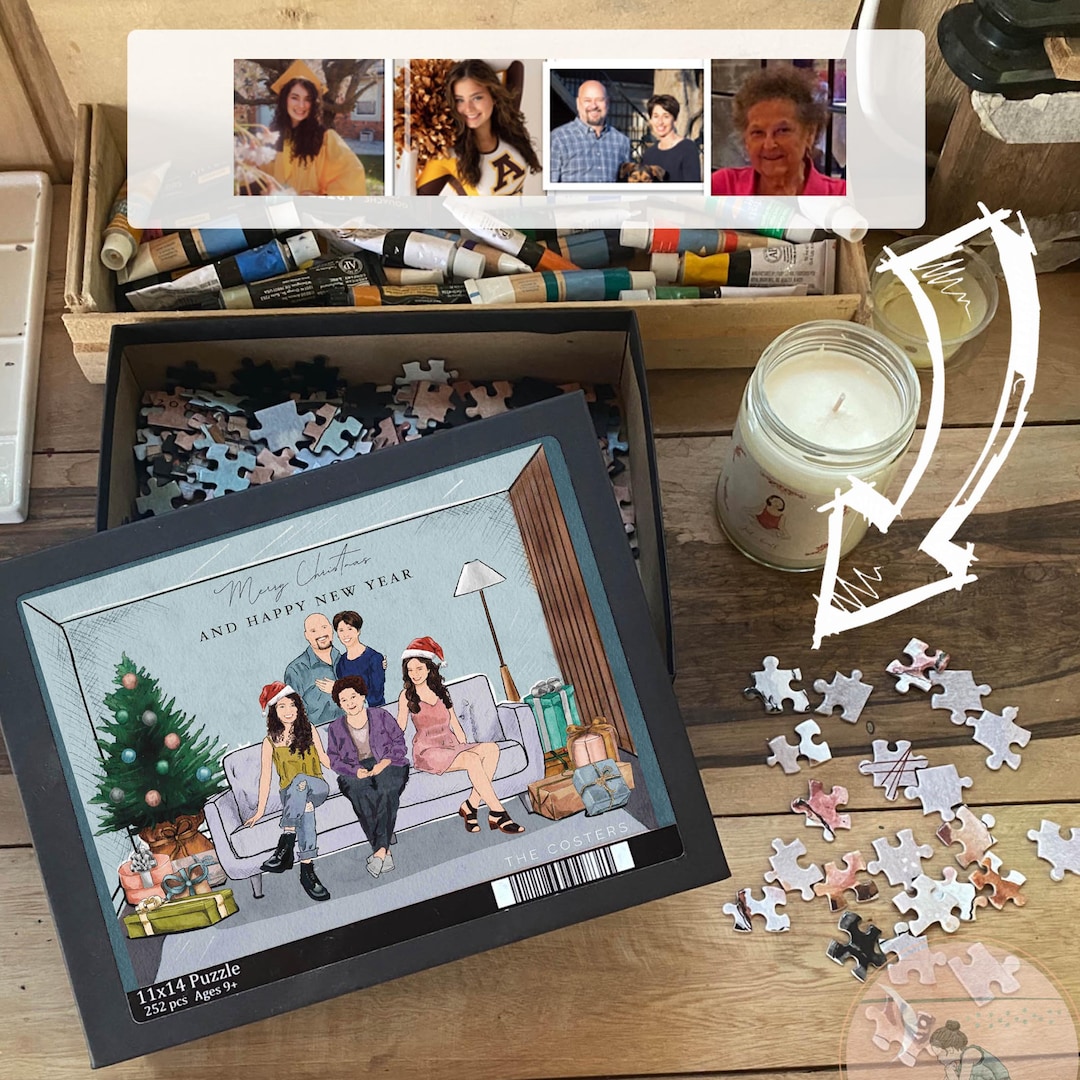 Christmas Family Puzzle, Custom Gift Puzzle, Personalized Puzzle ...