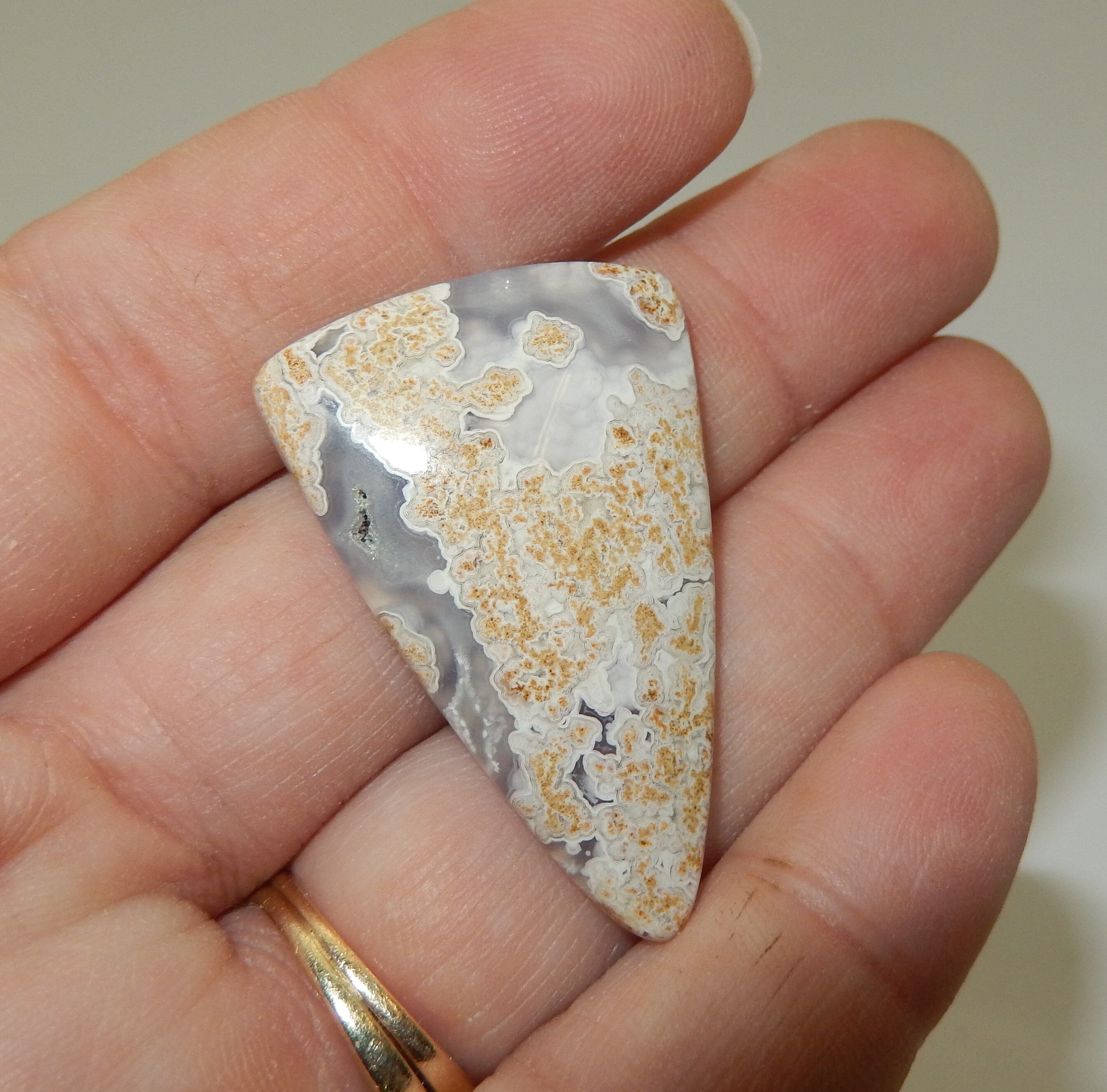 Butterfly Jasper A.k.a. Calico Jasper / With Agate Cabochon | Etsy