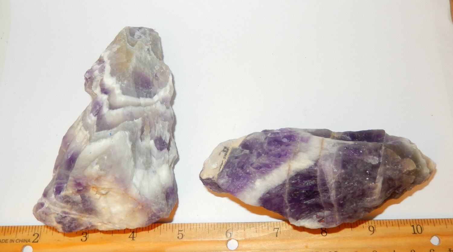 Chevron Amethyst- Large Rough - Etsy