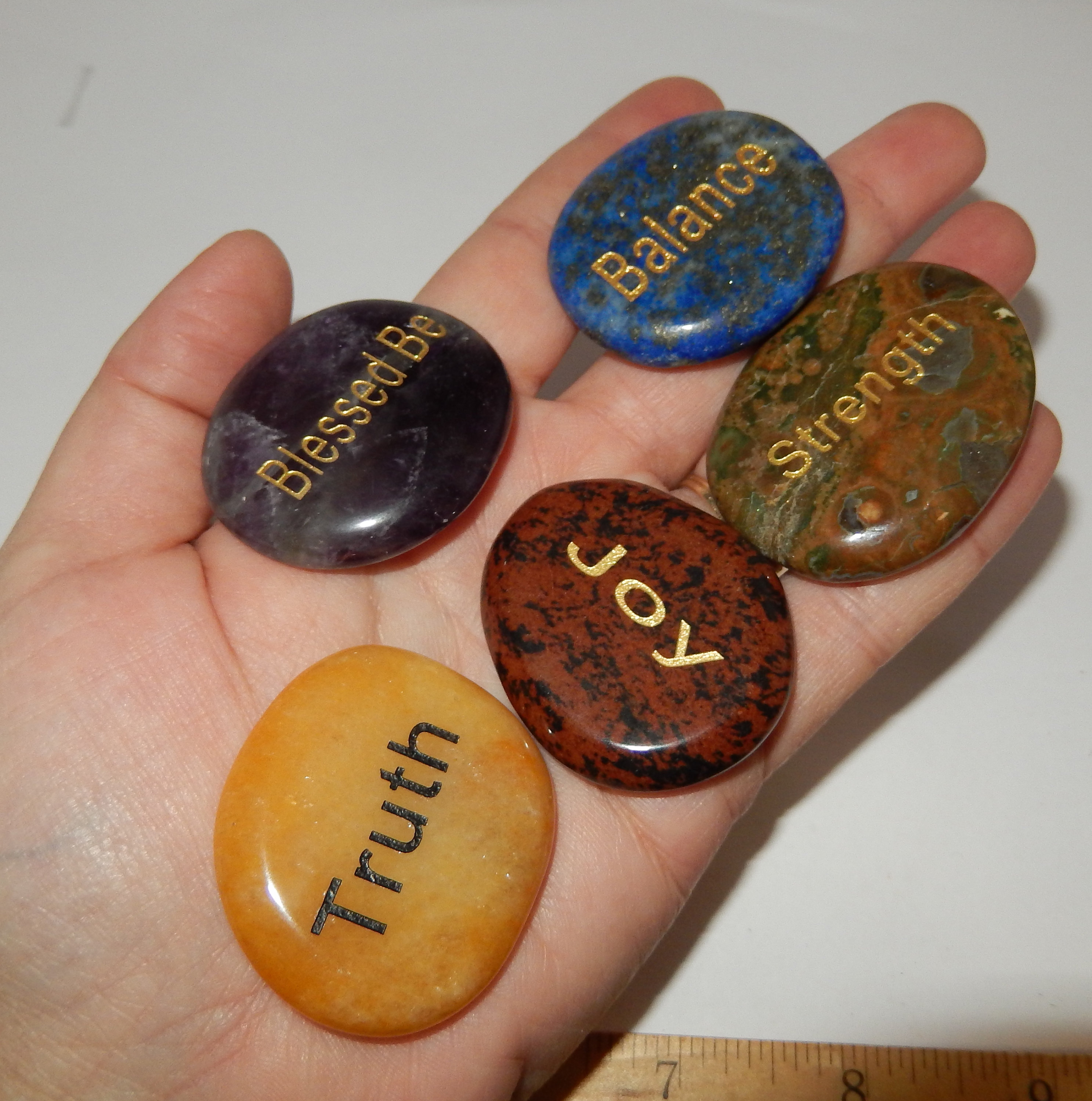 Word/ Worry Stone - With Divot on the Back (grp 1) - Etsy