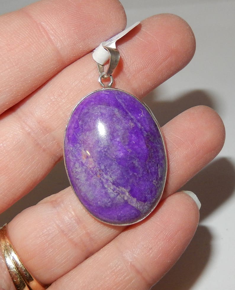 Sugilite Sterling Silver Pendant - Etsy