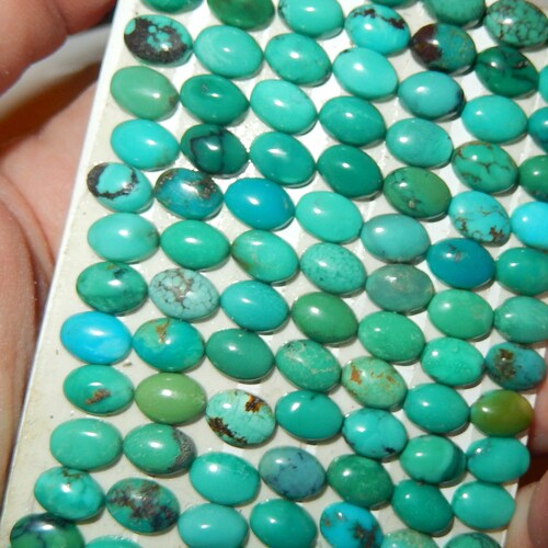8-11mm Arizona Turquoise Rose Cut Cabochons Natural Arizona | Etsy