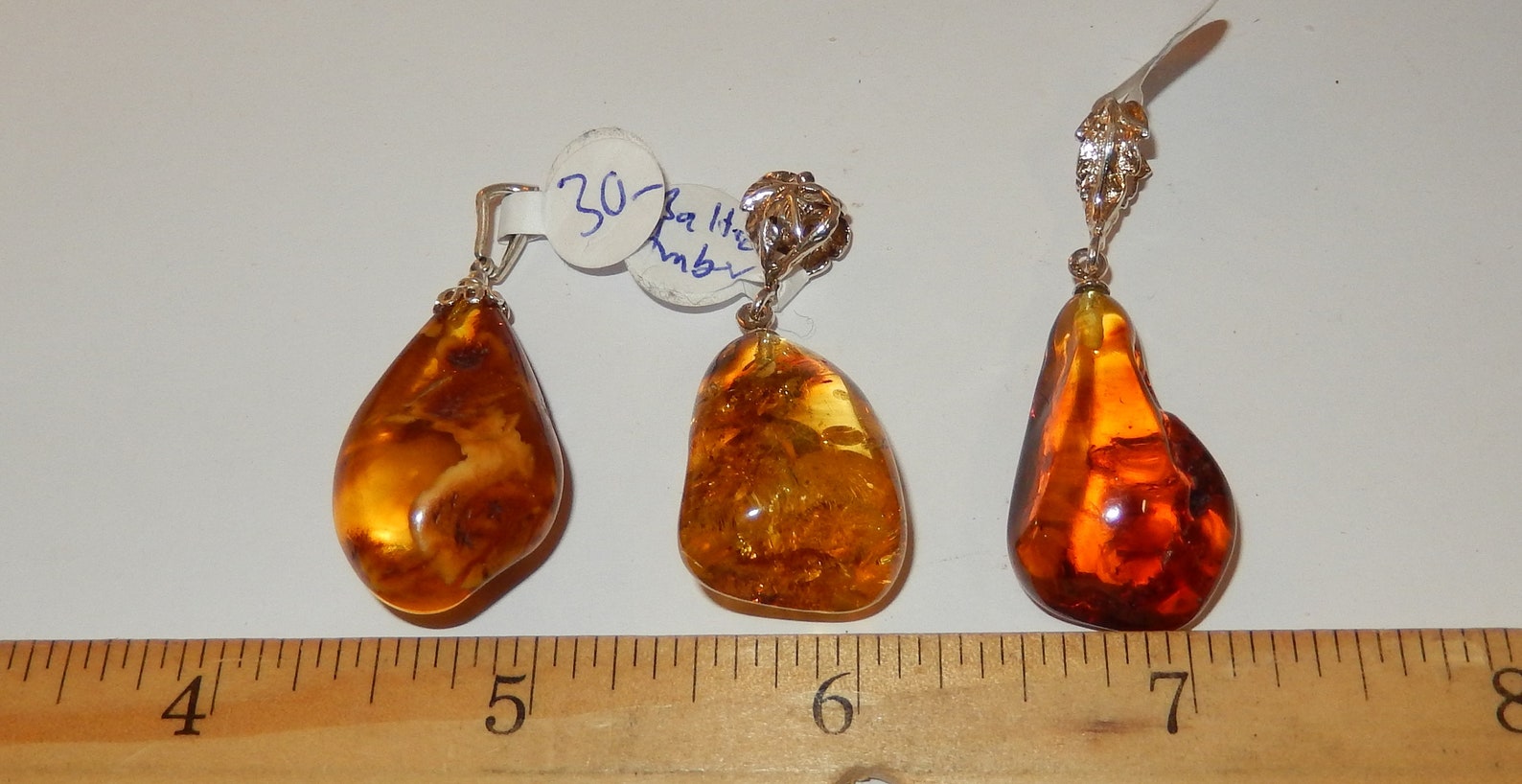 Baltic Amber in Sterling Silver Pendant - Etsy