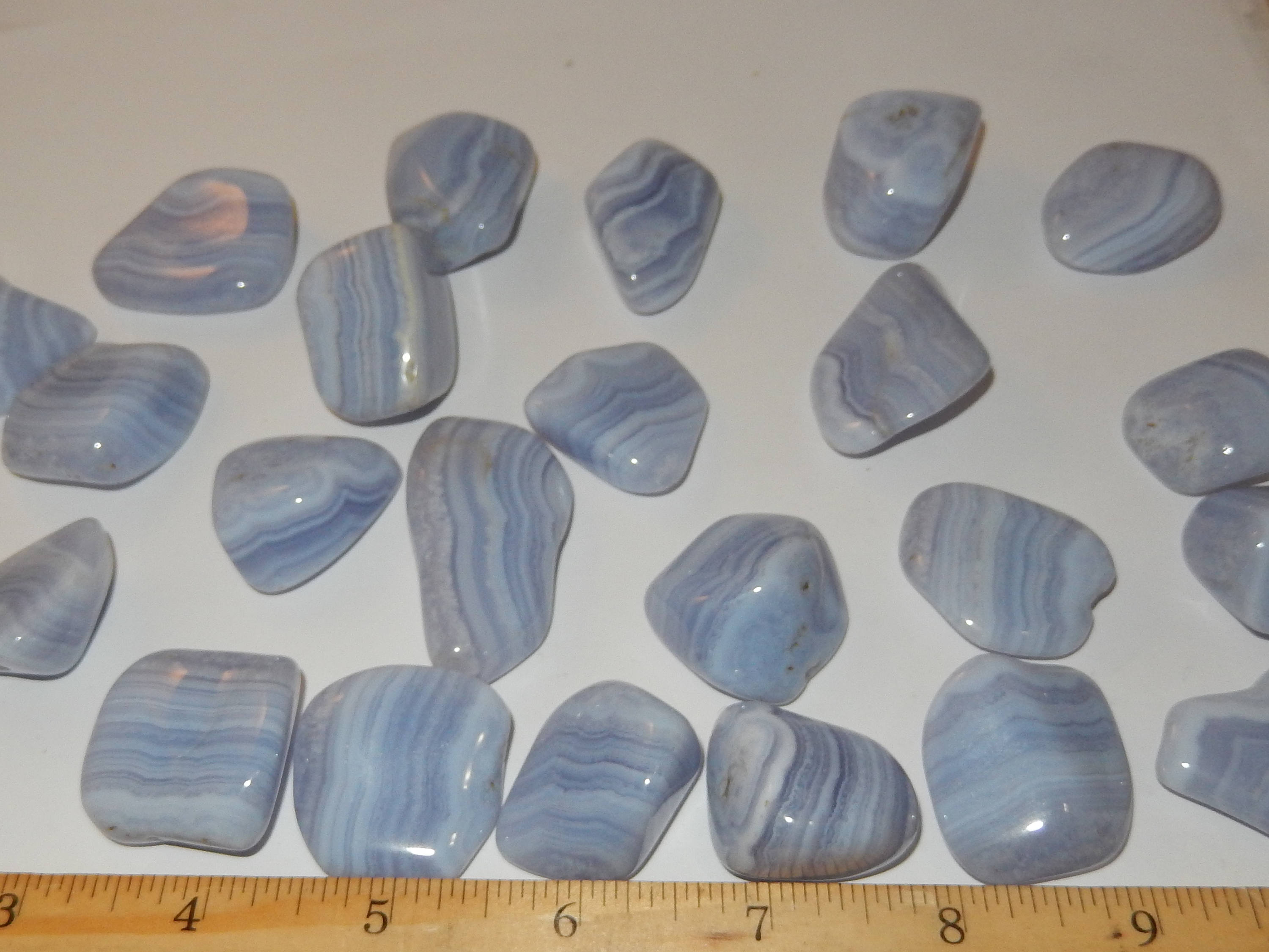 Blue Lace Agate - Large Tumbled - Etsy