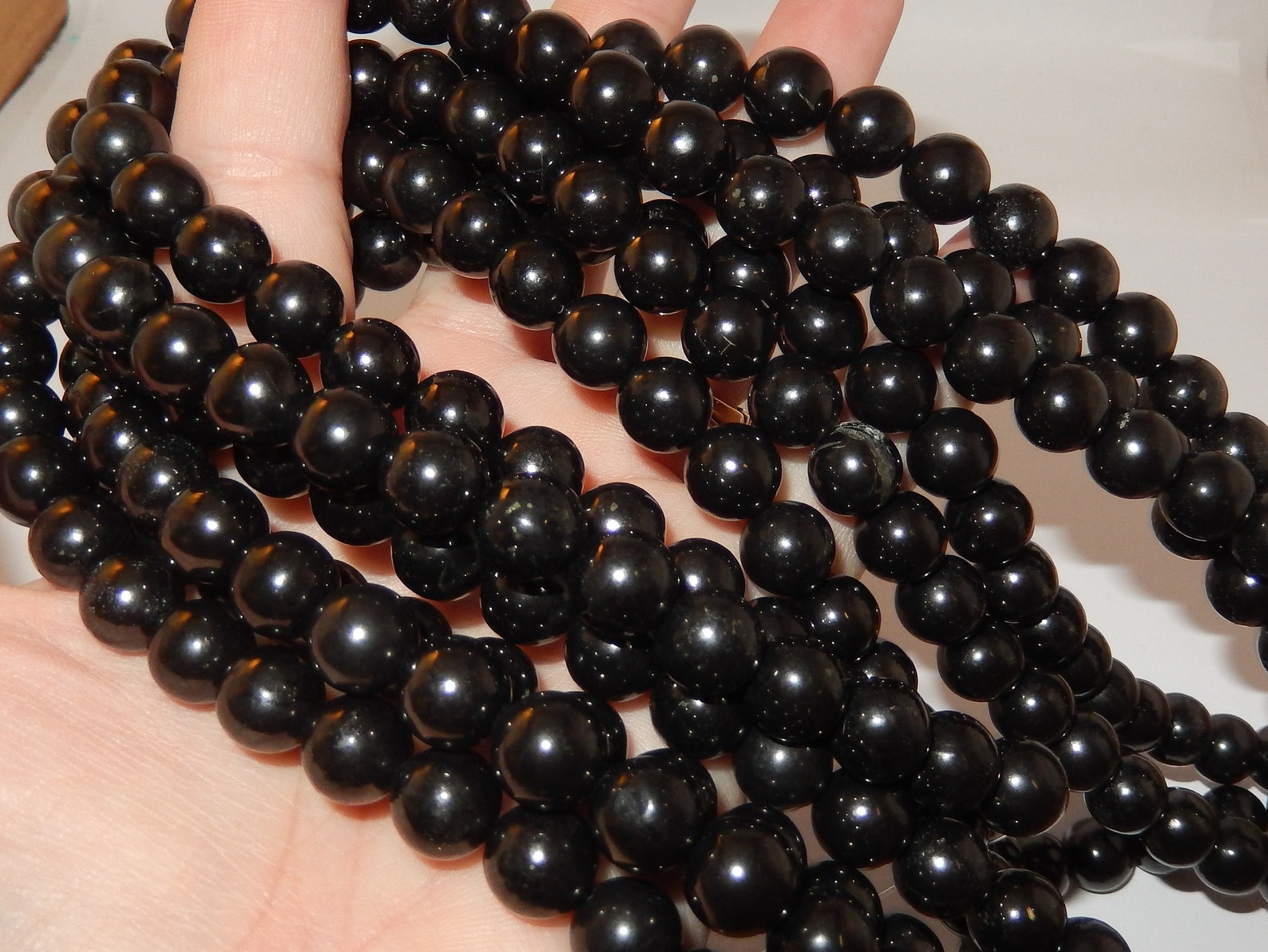 Shungite Beads 15 Length Round Bead Strand 10mm - Etsy