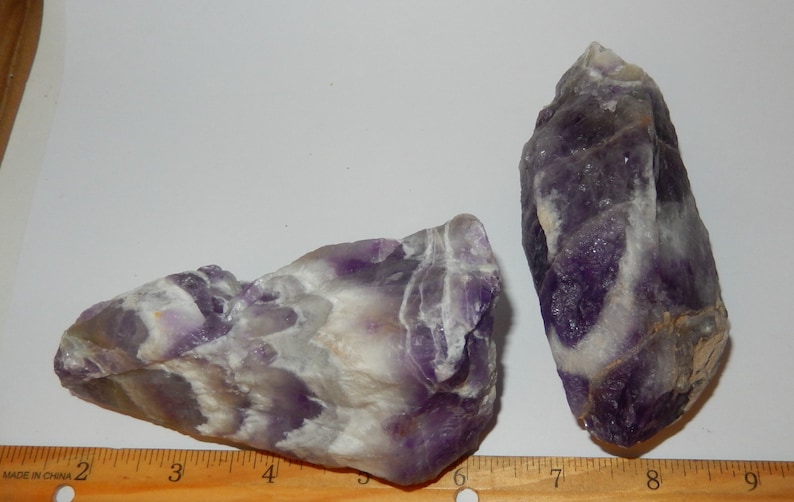 Chevron Amethyst- Large Rough - Etsy