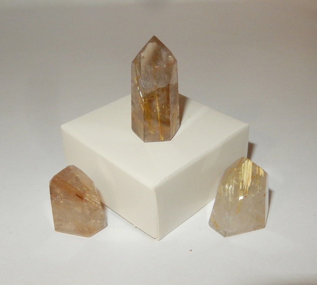 Rutilated Quartz Stand up Point - Etsy