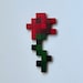 3D Pixel Rose – Wooden Minecraft Flower – Hand Painted Pixel Decor for ...