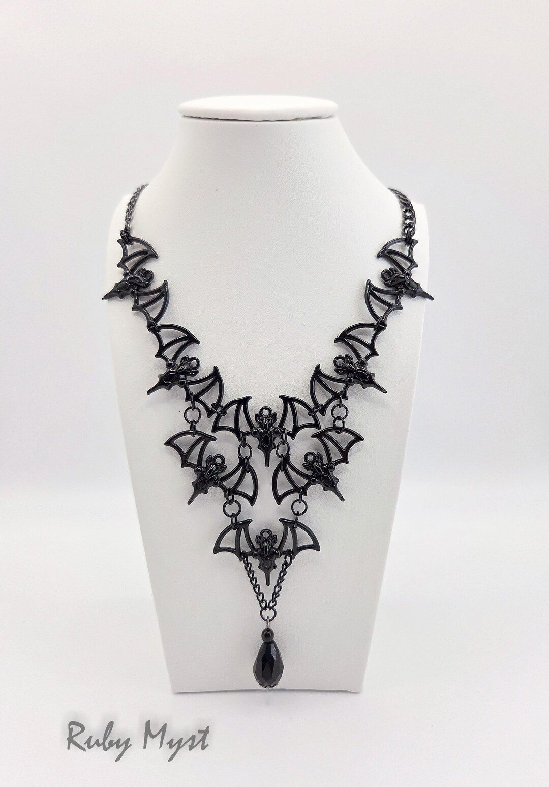 Gothic Black NEREZZA Halloween Bat Choker Necklace - Etsy Australia