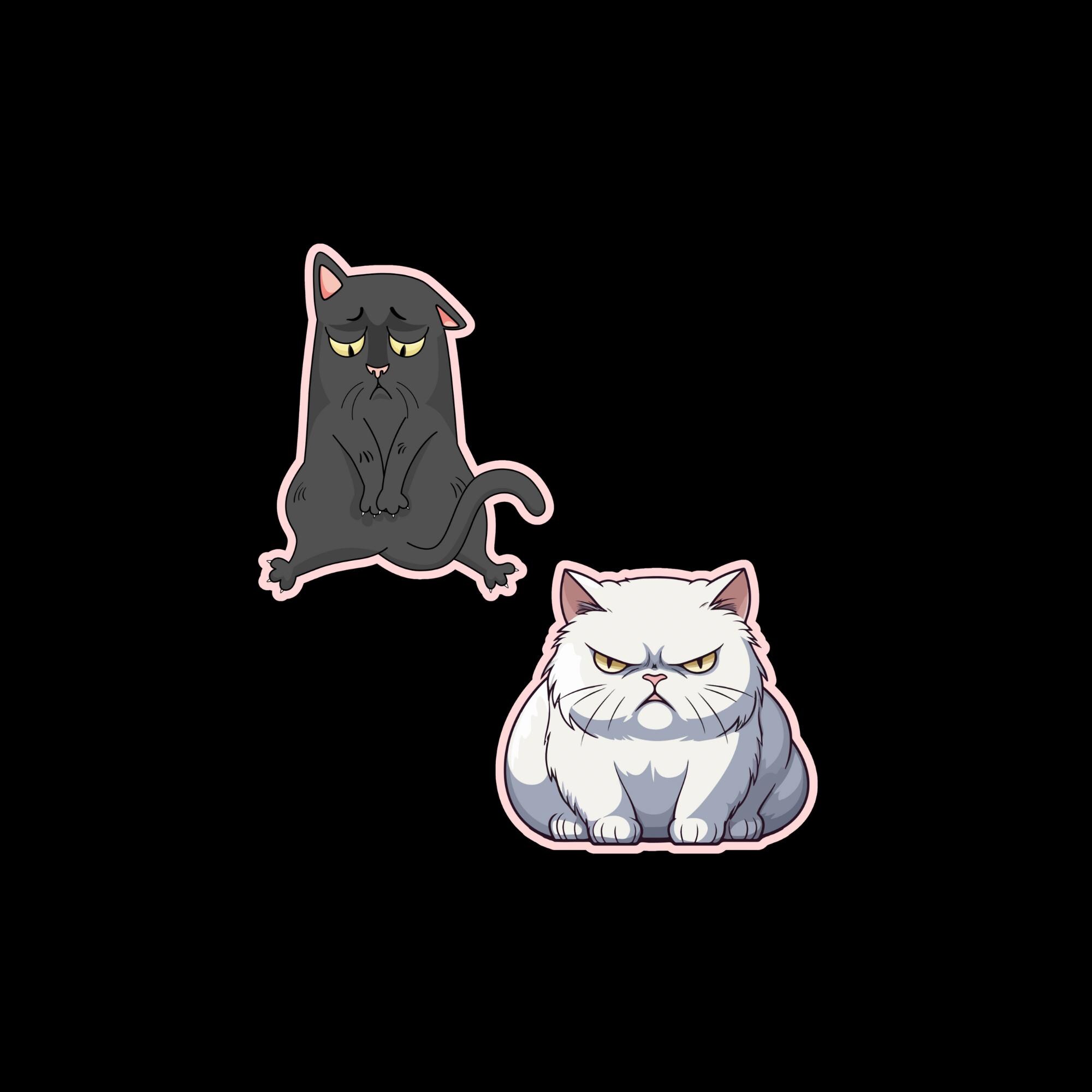 Cats Stickers. Pack of 10-medium Size Stickers - Etsy