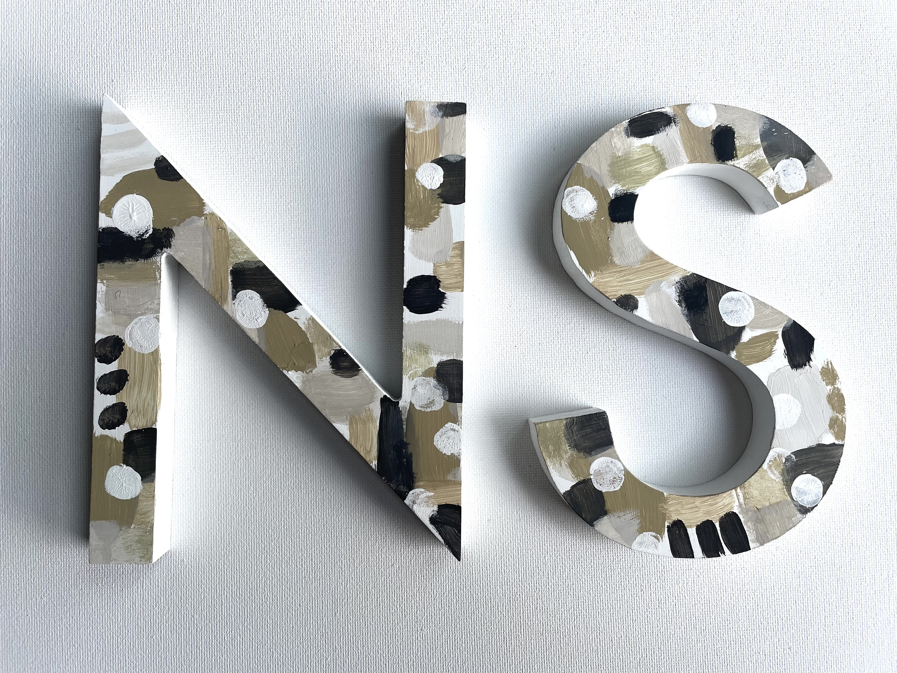 Custom Preppy Hand Painted Wood Letter You Pick Size and Colors - Etsy
