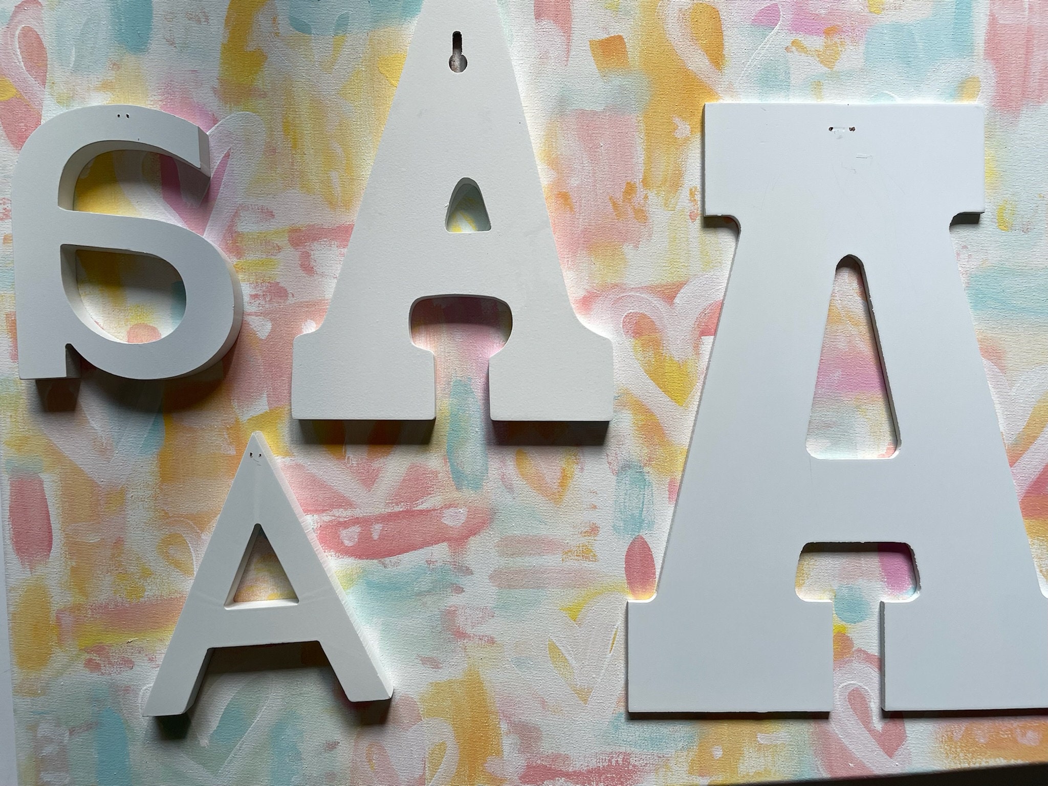 Custom Preppy Hand Painted Wood Letter You Pick Size and Colors - Etsy