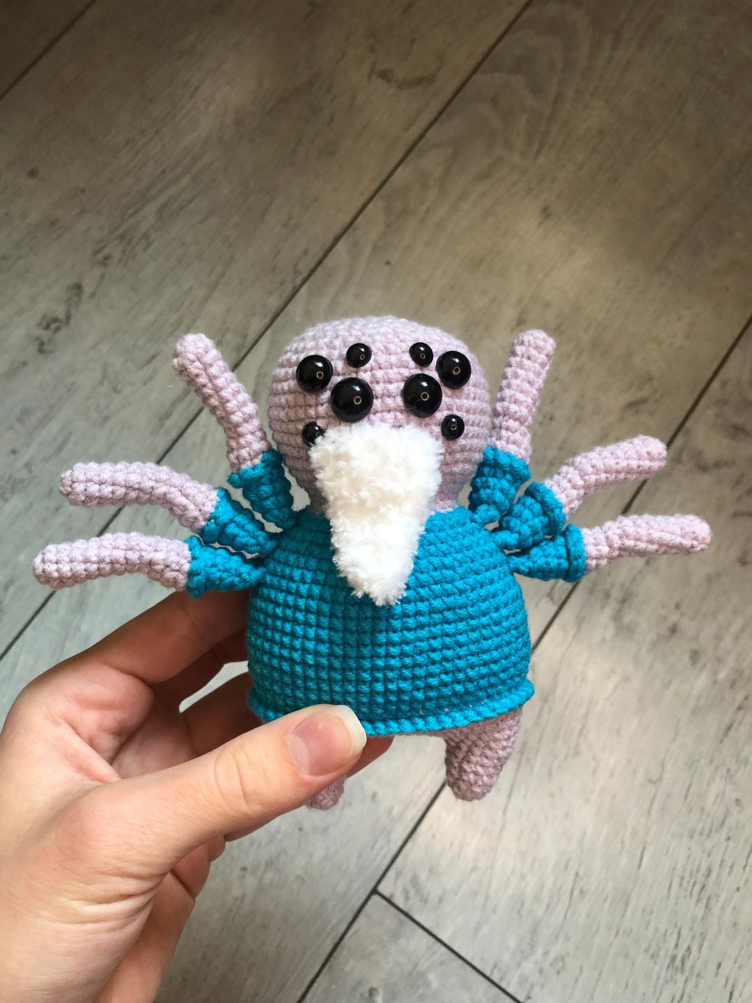 PDF Pattern Spider Larry Crochet Toy With Beard Amigurumi Cute ...