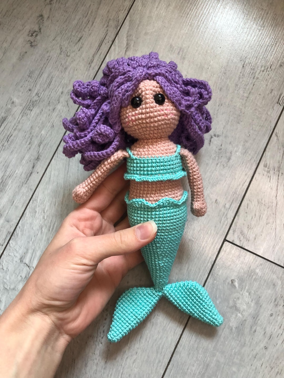 PDF Pattern Mermaid Aria Crochet Toy Amigurumi Doll Sea Life Inspired ...