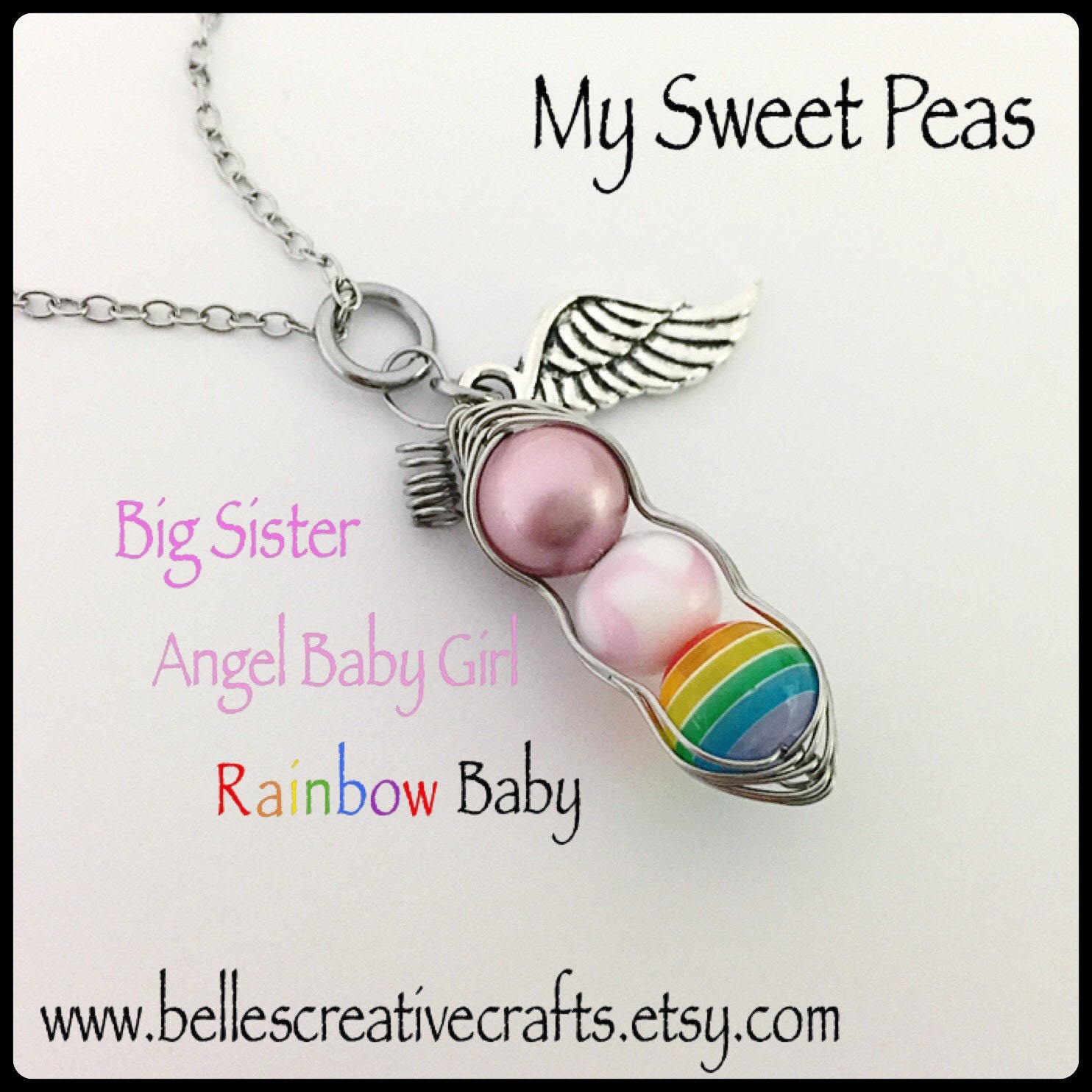 Customize NEW Swirl Angel Sweet Pea RAINBOW Baby Sweet | Etsy